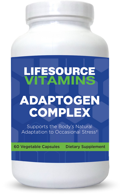 Adaptogen Complex - Stress Relief - 60 Vegetable Capsules – LifeSource ...