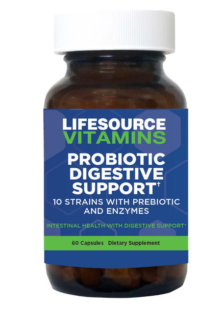 LifeSource Vitamins Probiotic Digestive Support (20 Billion) - 60 Capsules