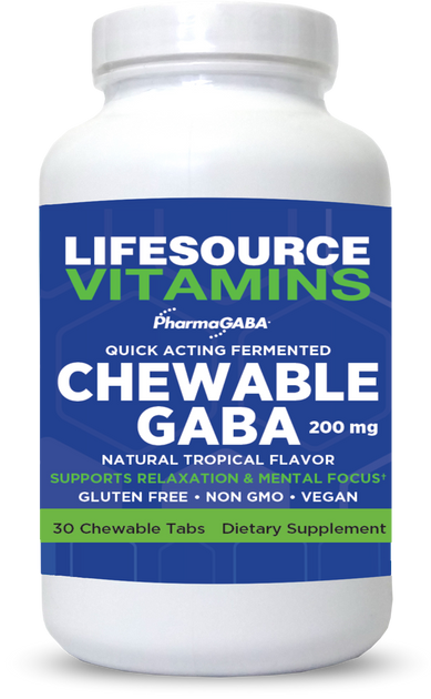 LifeSource Vitamins - Chewable Gaba 200 mg