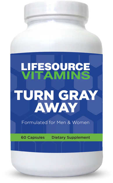 Turn Gray Away - Men and Women - 60 Capsules - 16 Synergistic Ingredie ...
