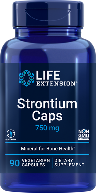 LifeSource Vitamins- Life Extension Strontium Caps 750 mg -90 ...