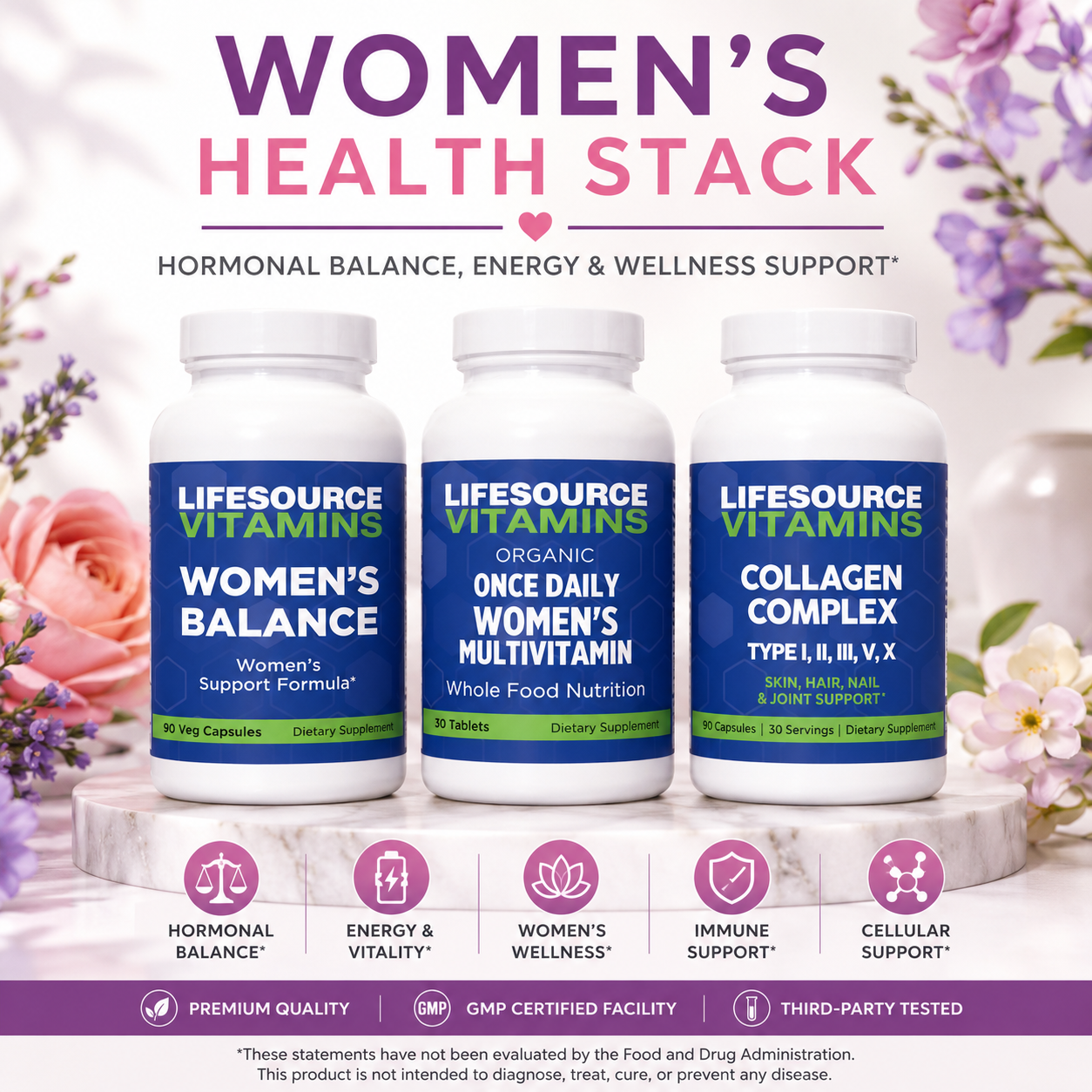 Women's Health Stack | Hormonal Balance Wellness | LifeSource Vitamins